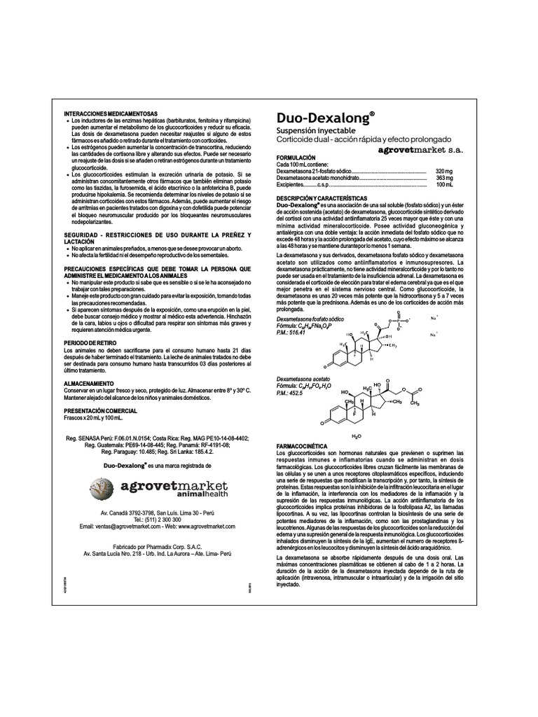 Duo Dexalong PDF | PDF | Inflamación | Glucocorticoides