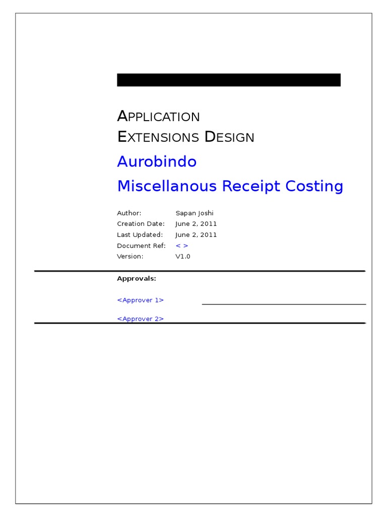 Automating Cost Adjustments for Miscellaneous Receipt Transactions in ...