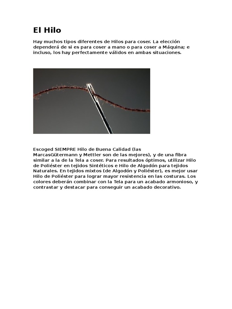 El Hilo | PDF | Textiles | Bordado