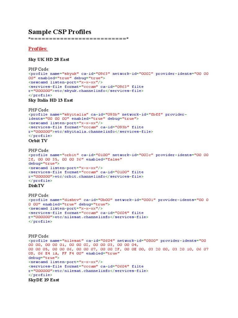 Sample CSP Profiles | PDF | Computing And Information Technology