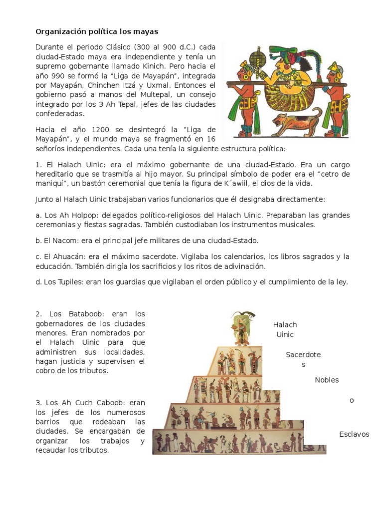 Organización Política Los Mayas | PDF