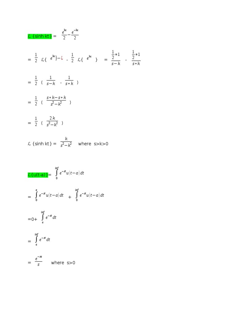 Laplace Transform | PDF