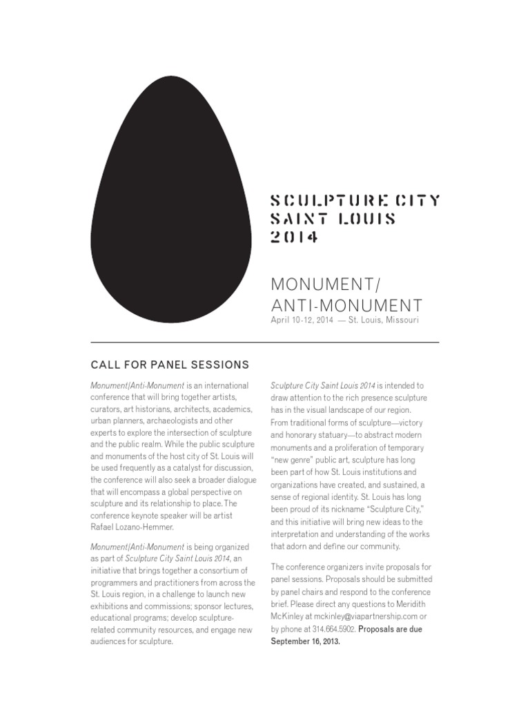 Monument/ Anti-Monument: Call For Panel Sessions | PDF | Aesthetics ...