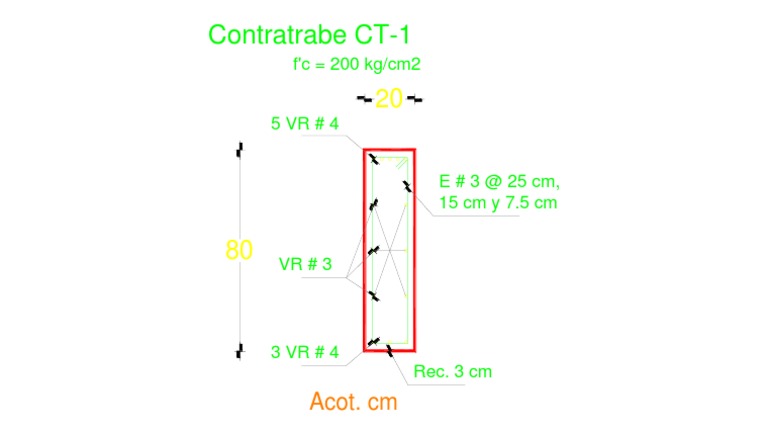 Ejemplo 1 Detalle de Contratrabe | PDF