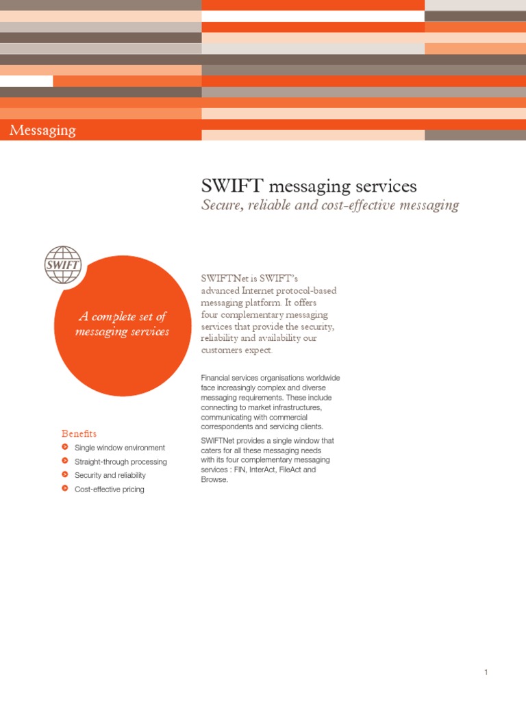 Swift Messaging Factsheet Swiftmessagingservices PDF | PDF | Web ...