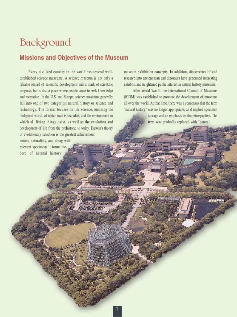 Background: Missions and Objectives of The Museum | PDF | Natural ...