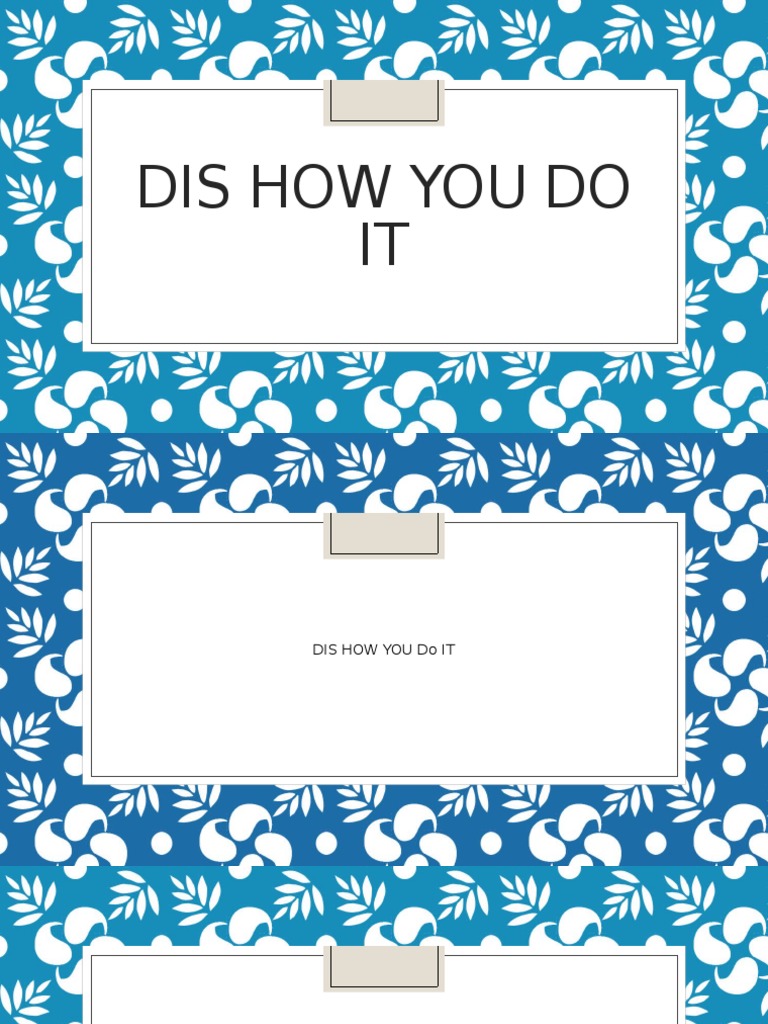 How to Do It: A Step-by-Step Guide | PDF