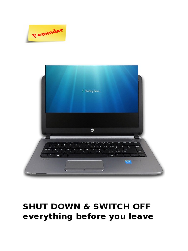 Shut Down & Switch Off Everything Before You Leave | PDF