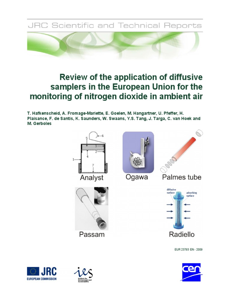 JRC Review NO2 Passive Samplers EU | Nitrogen Dioxide | Relative Humidity