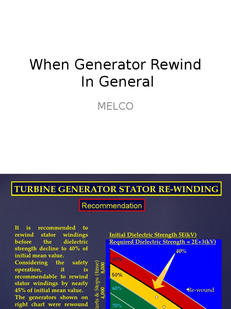 Turbine Generator Stator Rewinding Guide | PDF