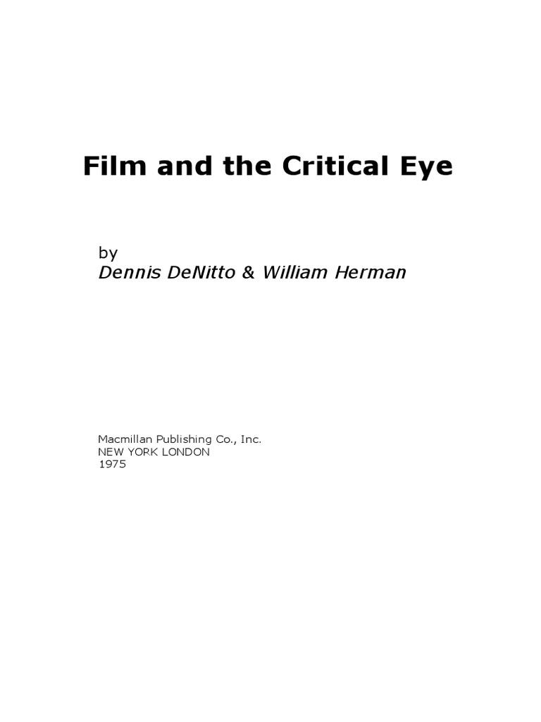 Film and The Critical Eye Book | PDF | Psychoanalysis | Sigmund Freud