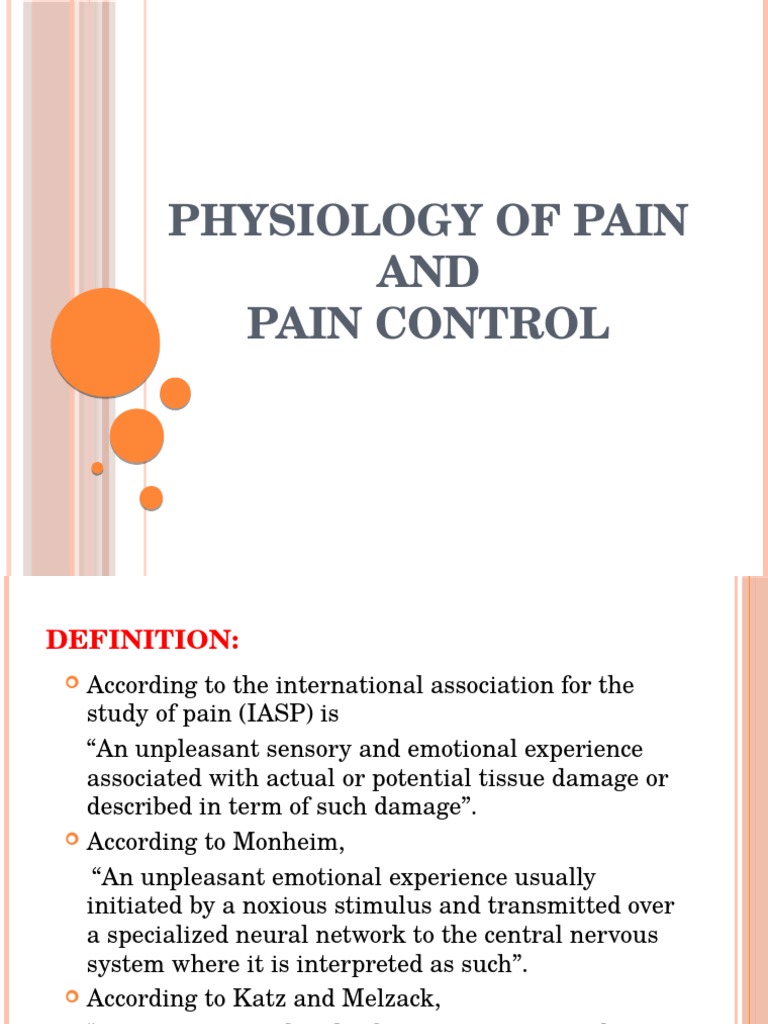 Physiology of Pain | PDF | Pain | Nonsteroidal Anti Inflammatory Drug