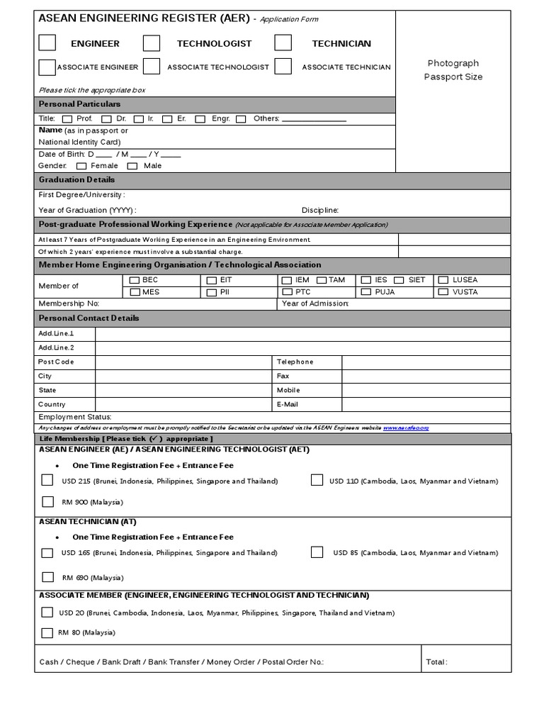 AER Membership Registration Form UPDATED 30.05.2016 | PDF | Association ...