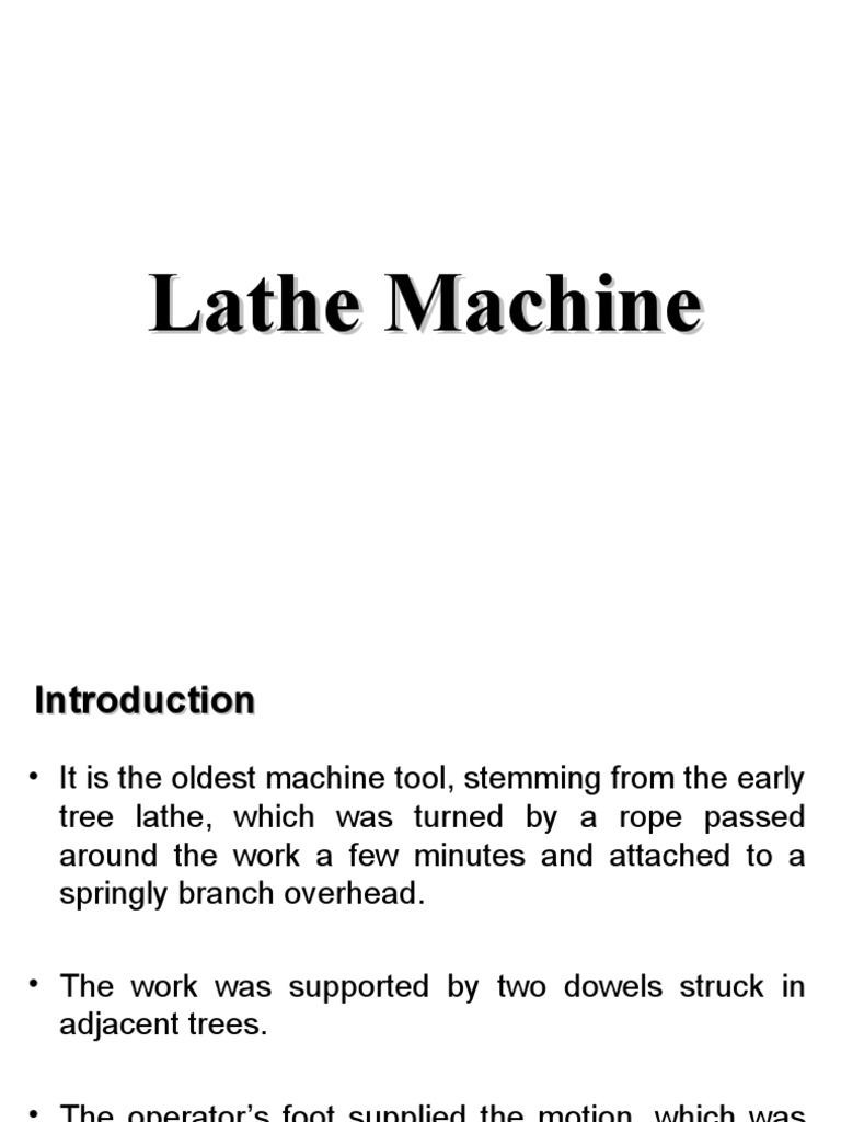 Lathe Machine 1 | PDF