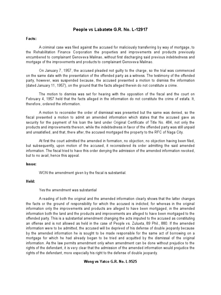 Rule 110 Sec 14 | PDF | Prejudice (Legal Term) | Double Jeopardy
