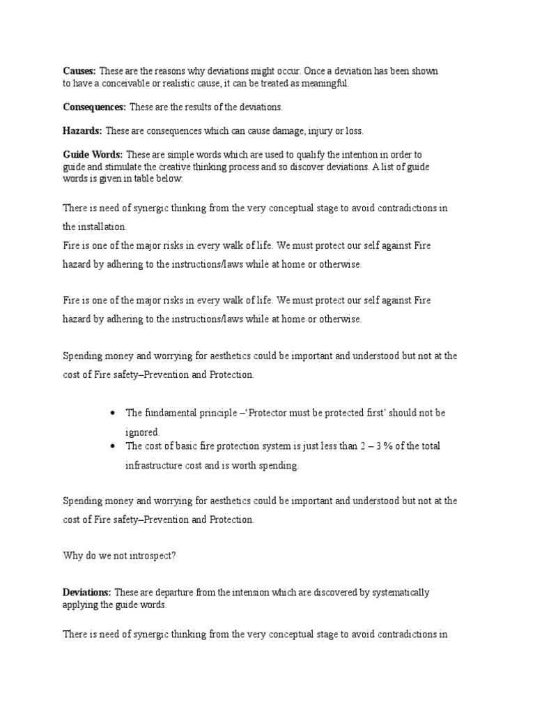 Stage To Avoid Contradictions | PDF | Safety | Fire Safety