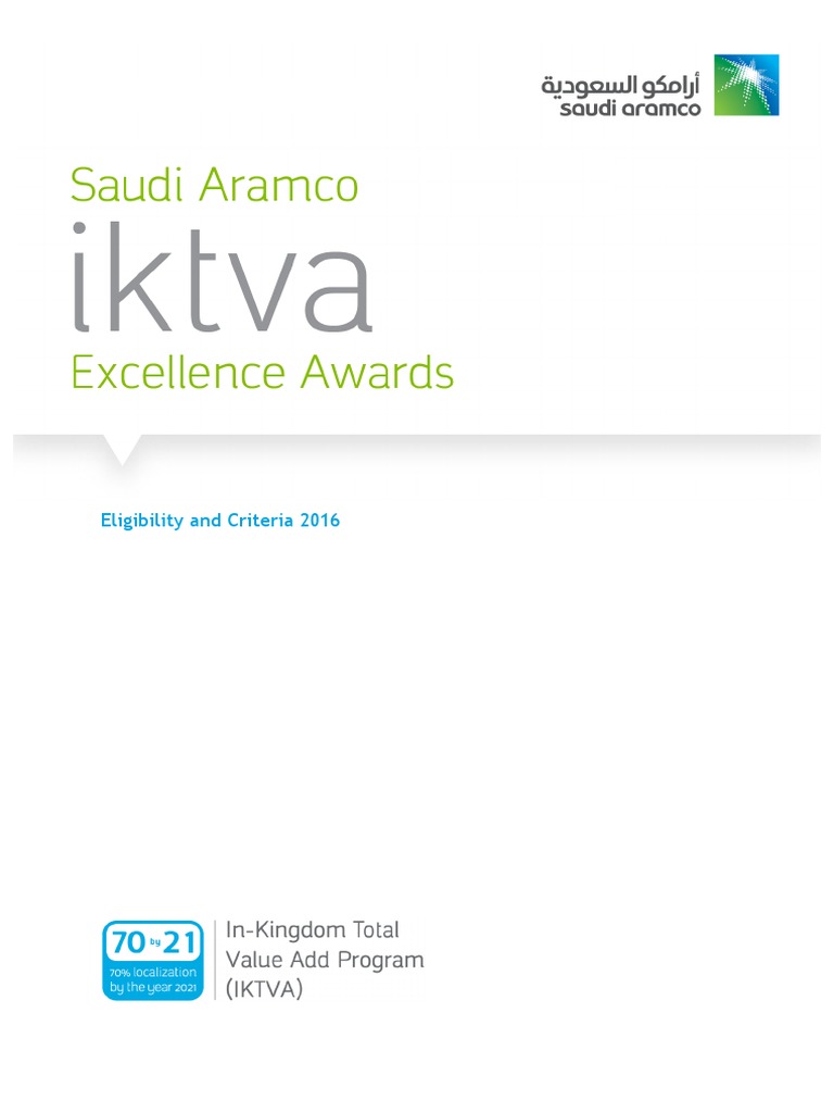 Iktva Awards Criteria | Saudi Arabia | Supply Chain