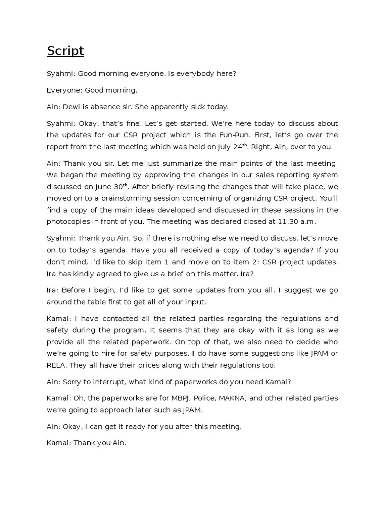 Script | PDF | Sponsor (Commercial) | Advertising