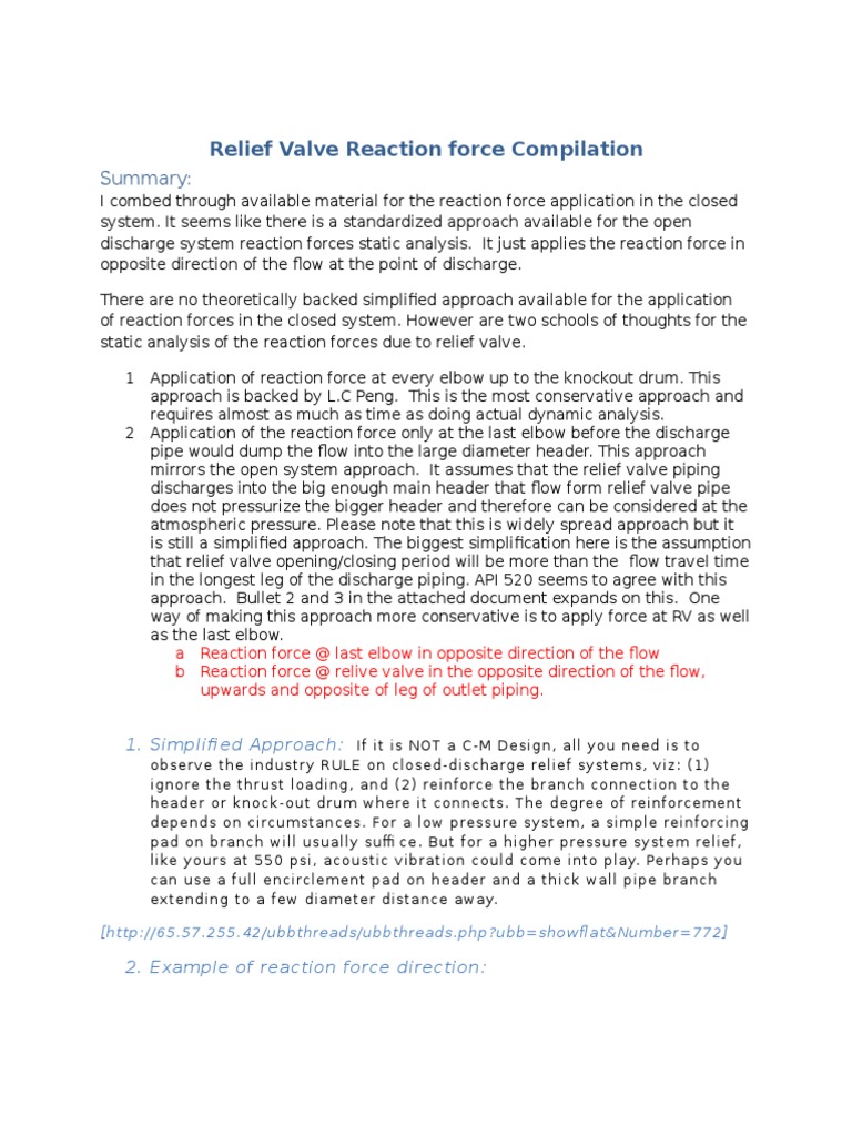Relief Valve Reaction Force Compilation | PDF | Fluid Dynamics | Force