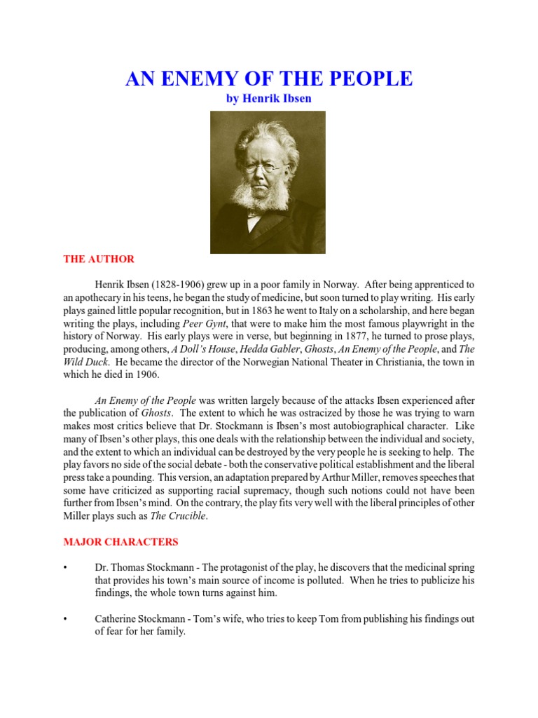 Enemy of The People, An | PDF | Henrik Ibsen