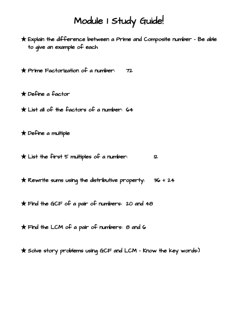 Module 1 Studyguide | PDF