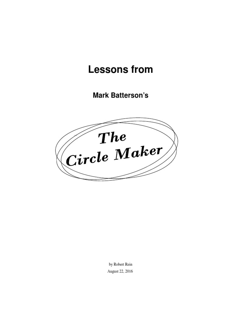 Lessons From The Circle Maker | PDF