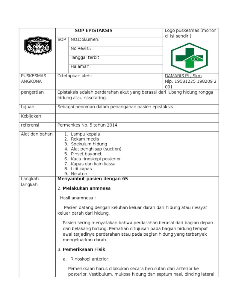 Penanganan Epistaksis dengan Metode Trotter | PDF | Kesehatan Holistik