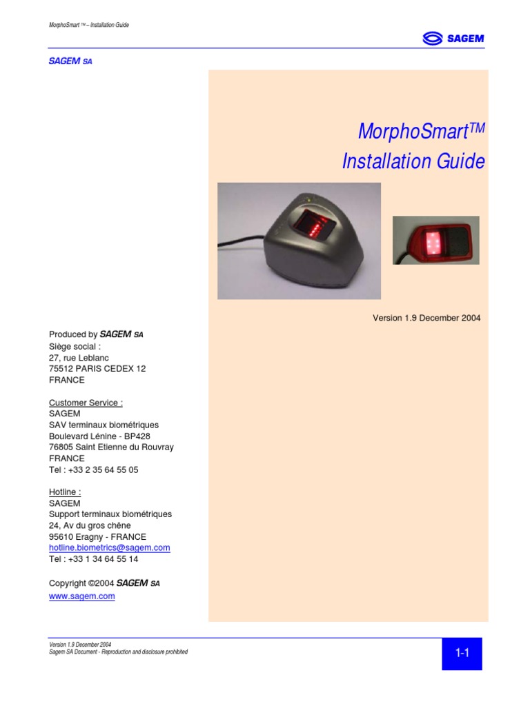 Morpho Smart Installation Guide | PDF | Microsoft Windows | Windows 2000