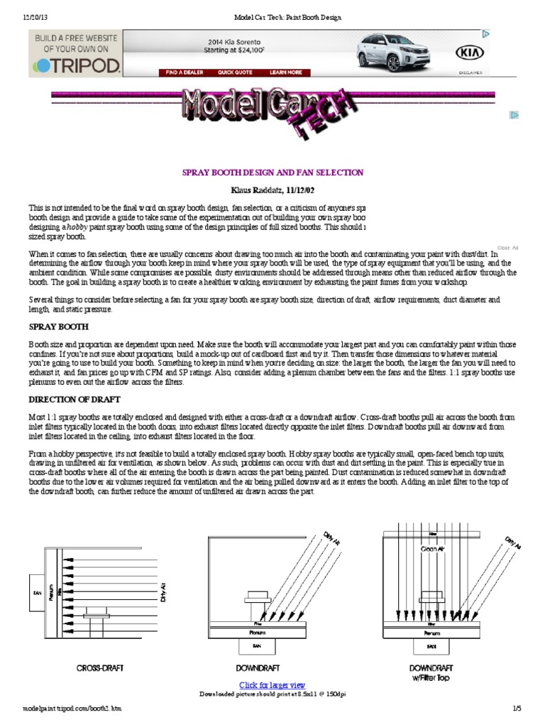 DIY Spray Booth Design Guide | PDF | Duct (Flow) | Mechanical Fan