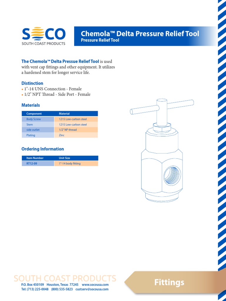 Chemola Delta Pressure Relief Tool | PDF
