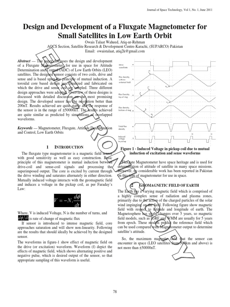 Design and Development of A Fluxgate Magnetometer | Download Free PDF | Magnetometer | Inductor