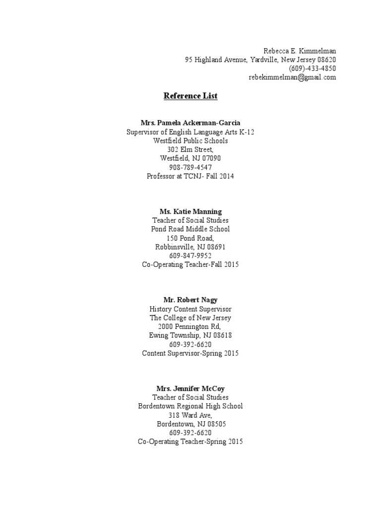 Reference List | PDF