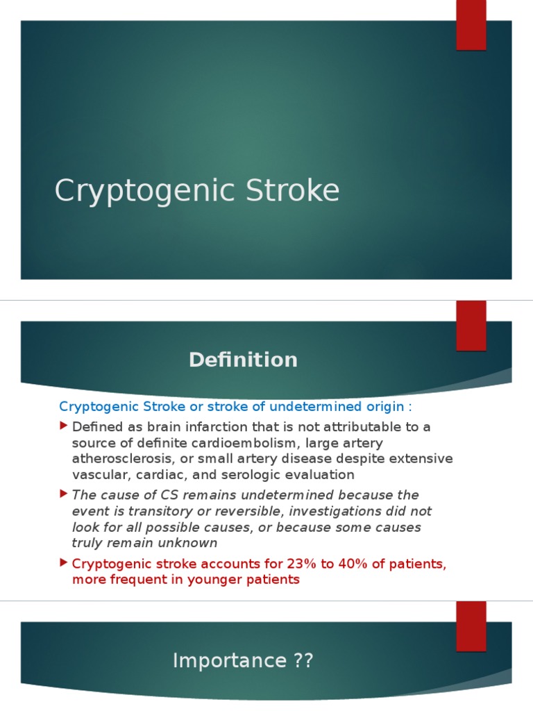 Cryptogenic Stroke | Stroke | Atheroma