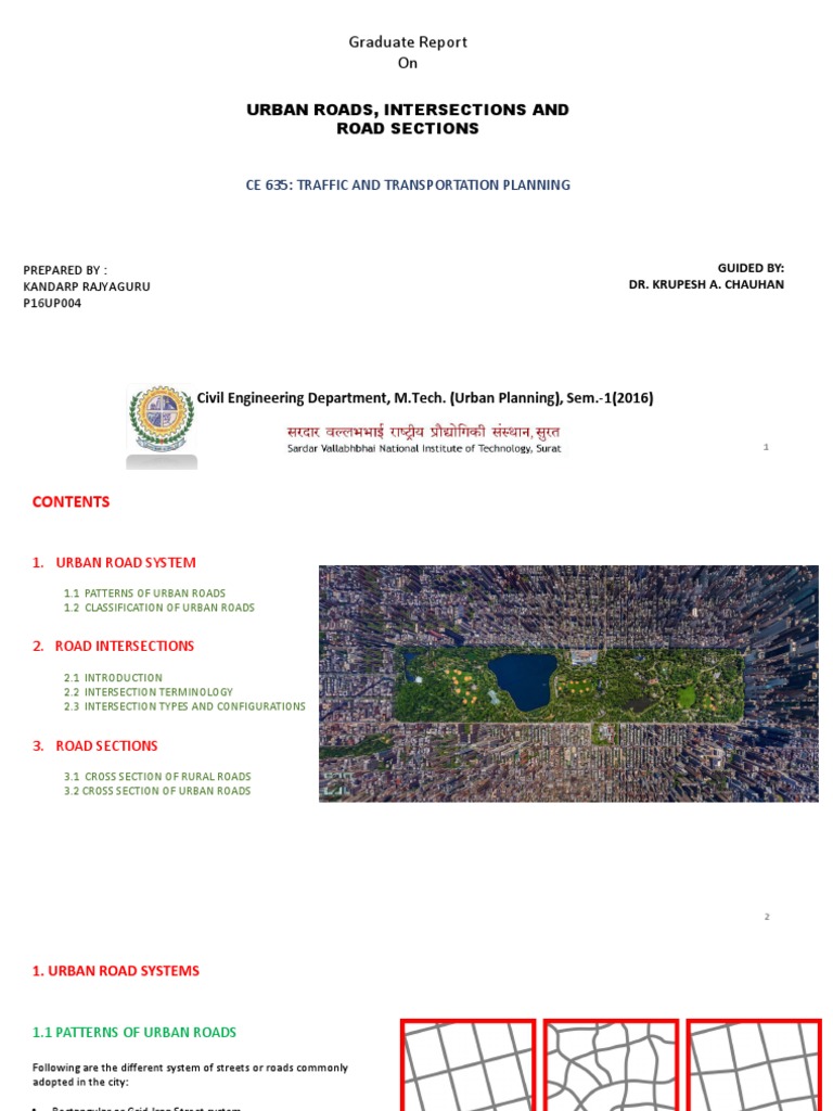 Urban Roads & Road Sections | PDF | Interchange (Road) | Intersection (Road)