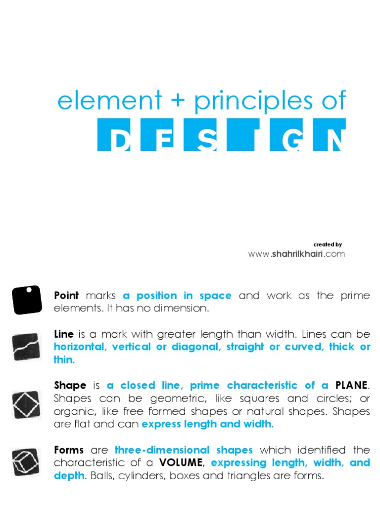Element + Principles Of: Design | PDF | Shape | Symmetry