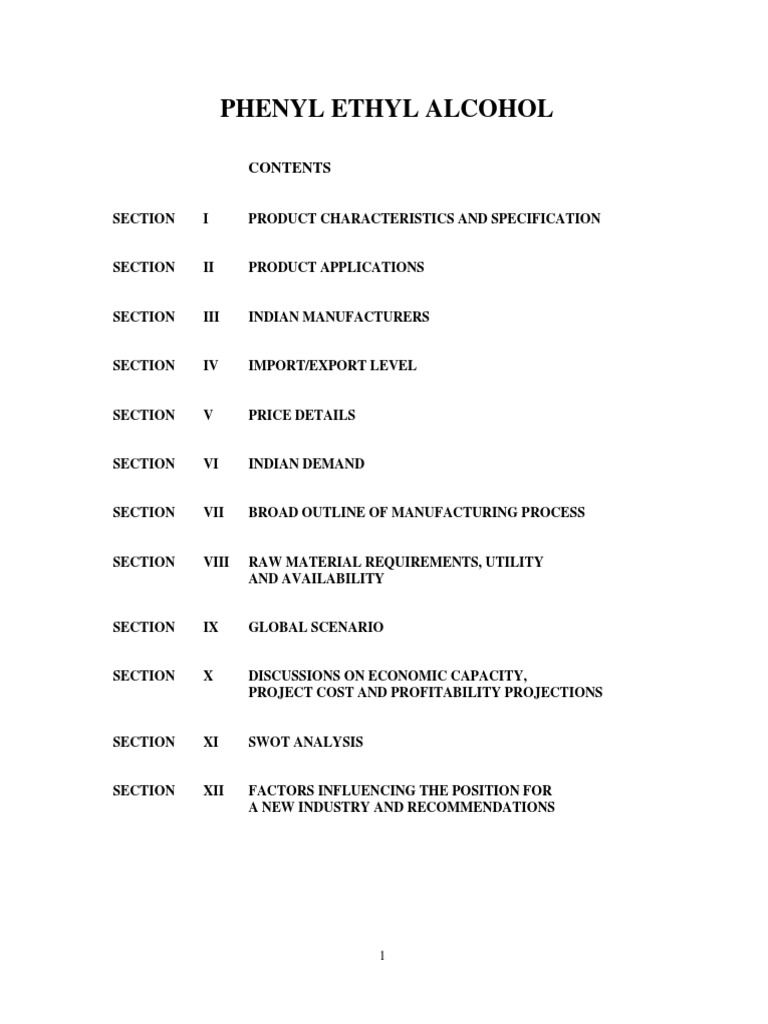 Phenyl Ethyl Alcohol | PDF | Perfume | Expense