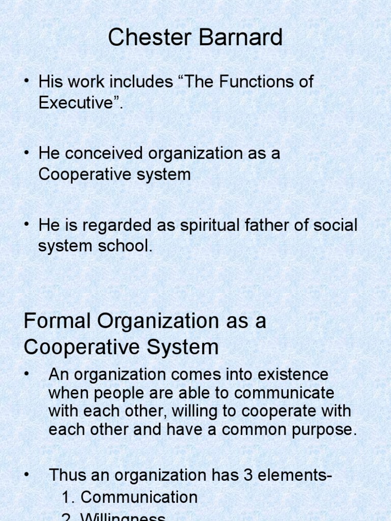 Chester Barnard | PDF | Decision Making | Communication