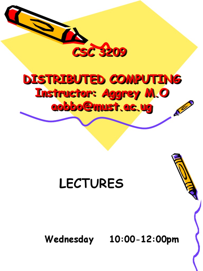 CSC 3209 - Lecture Introduction | PDF | Distributed Computing | Server (Computing)