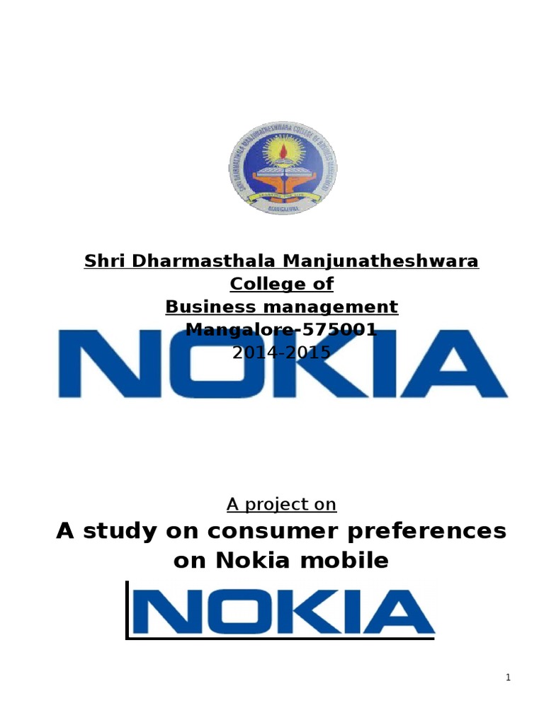 Study On Nokia | PDF | Nokia | Mobile Phones