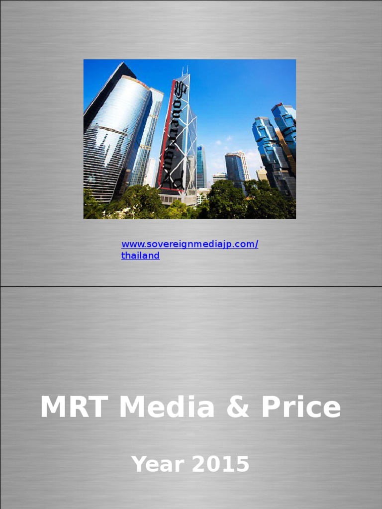 Bangok Metro Subway MRT Advertising - Agency Planning | PDF | Railway ...