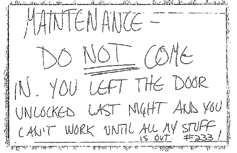 Maintenance Note | PDF