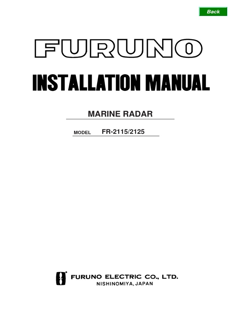 Furuno Radar FR 2115 2125 | PDF | Coaxial Cable | Radar