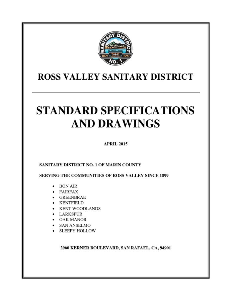 RVSD Standards 2015 PDF | PDF | Sanitary Sewer | Easement