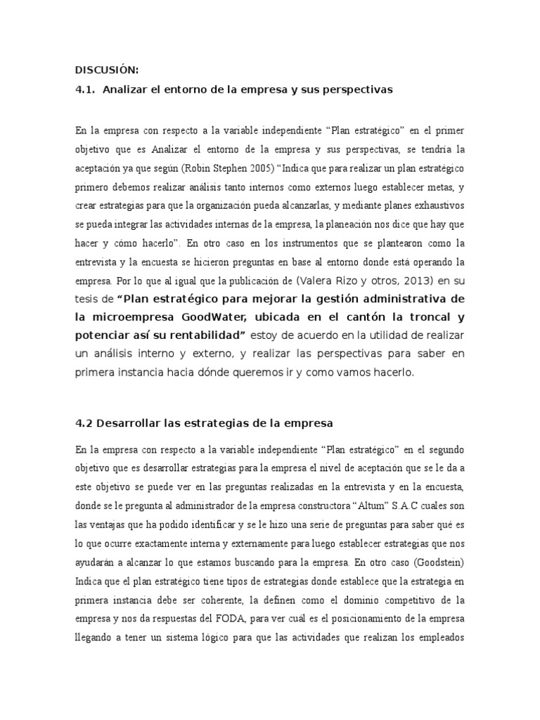 Discusión de Tesis | Planificación | Business