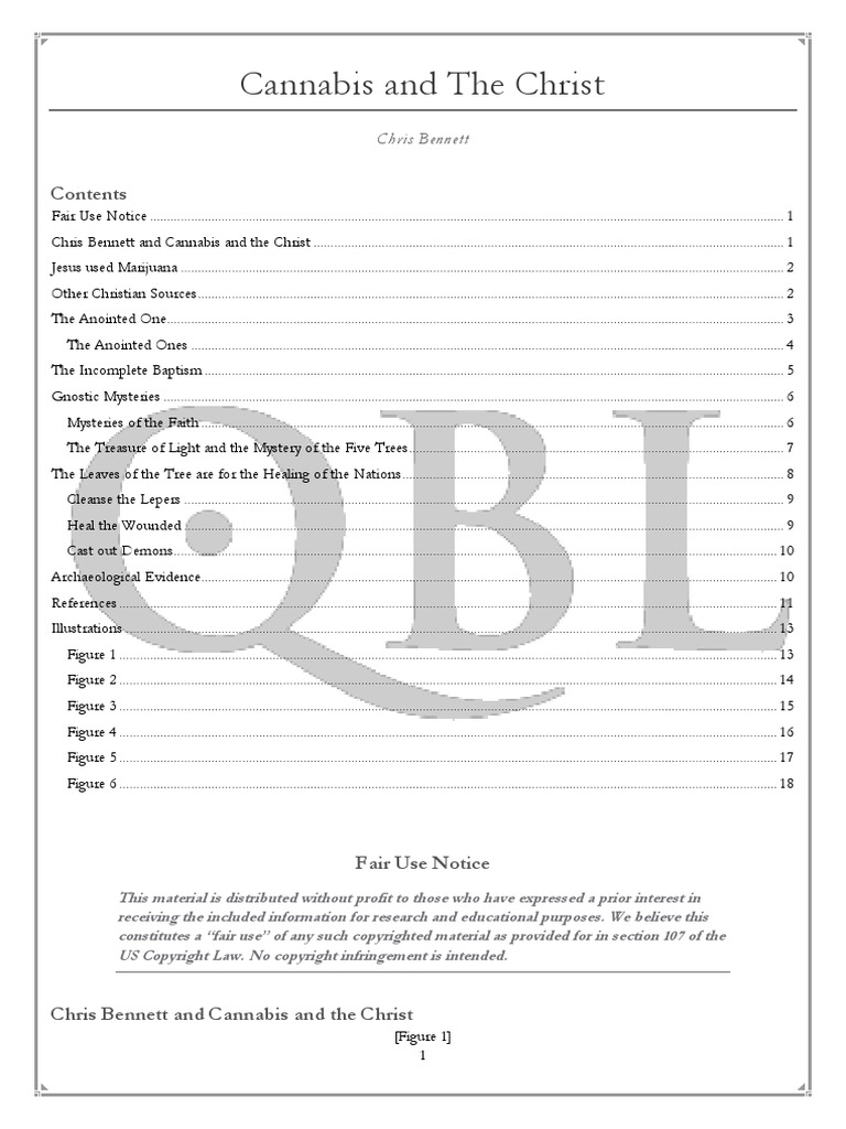 Cannabis and The Christ: Chris Bennett | PDF | Anointing | John The Baptist