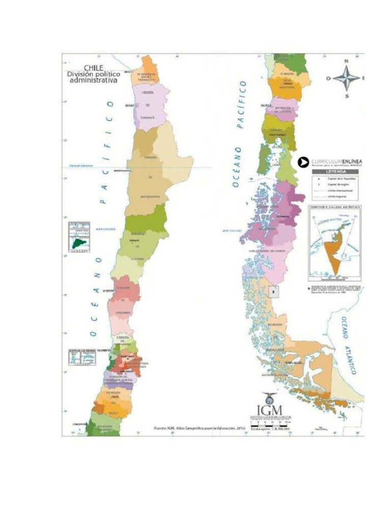Mapa Politico de Chile | PDF