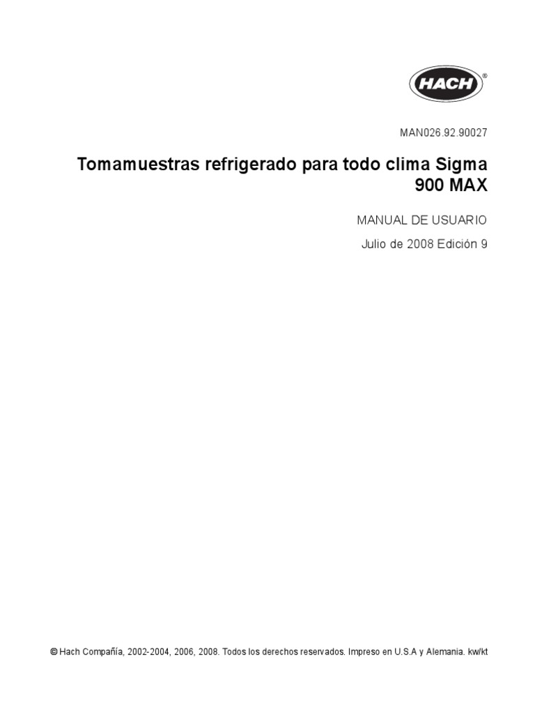 Sigma 900 Max - Manual de Usuario | PDF | Batería (electricidad) | Bomba