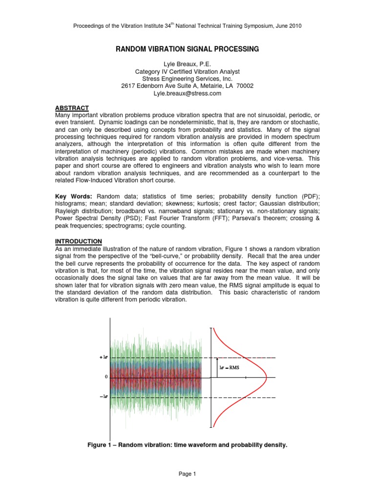 Vibraciones Aleatorias en Tuberias | PDF | Spectral Density | Stationary Process