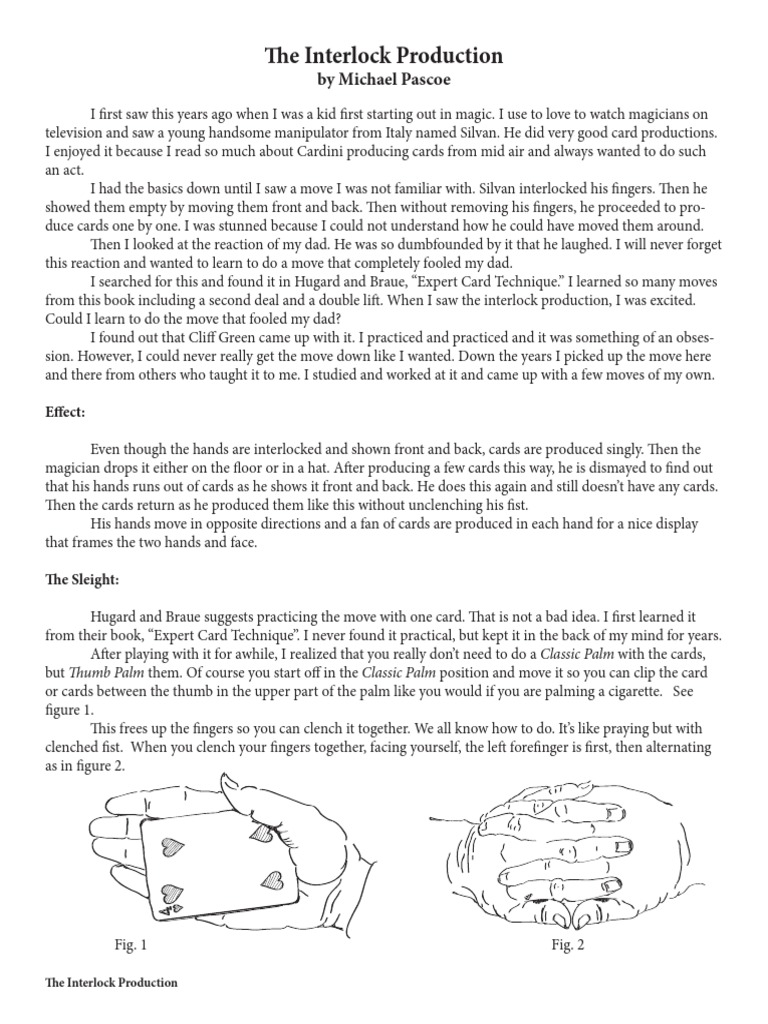 Interlock Production | Finger | Hand