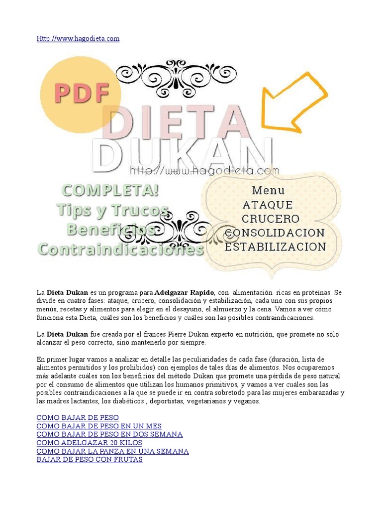 Dieta Dukan Menu Fases Completo Pdf Http Www Hagodieta Com Pdf